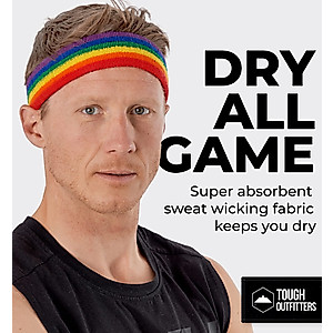 Running Headbands for Men and Women - Athletic Sweatband - Terry Cloth Bands for Basketball, Tennis, Football, Gym, Running, Cosplay & Costumes