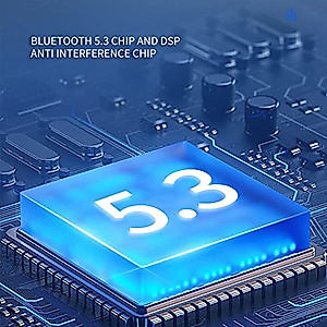 Dmnzoey Bluetooth Headset in-Ear Earbuds Physical Noise Reduction Headphones Bluetooth 5.3 Fast and Stable Connection for Sports Black