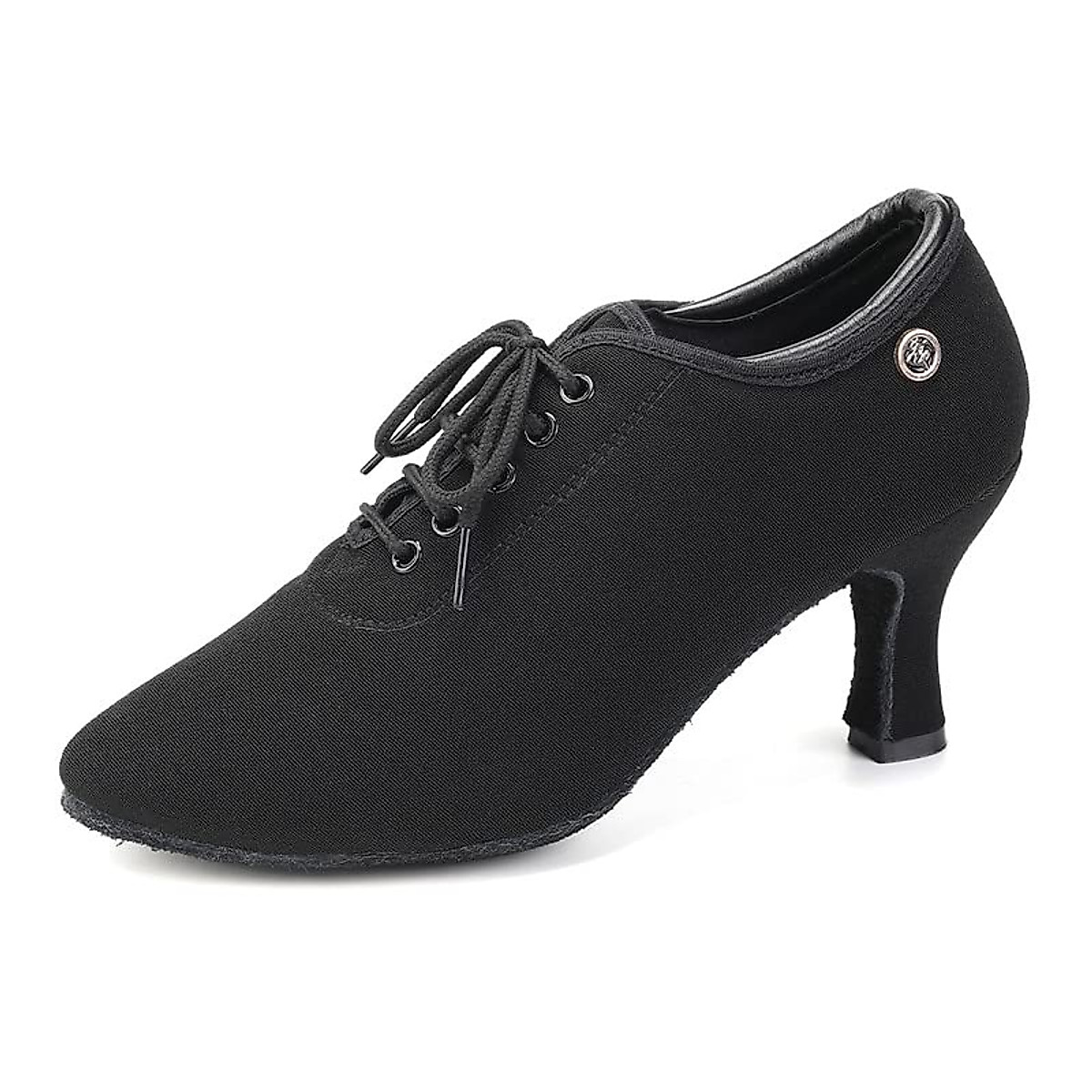 AOQUNFS Women Latin Ballroom Dance Shoes Lace-up Modern Salsa Practice Dance Shoes,JT-NJB-7-S,US 7