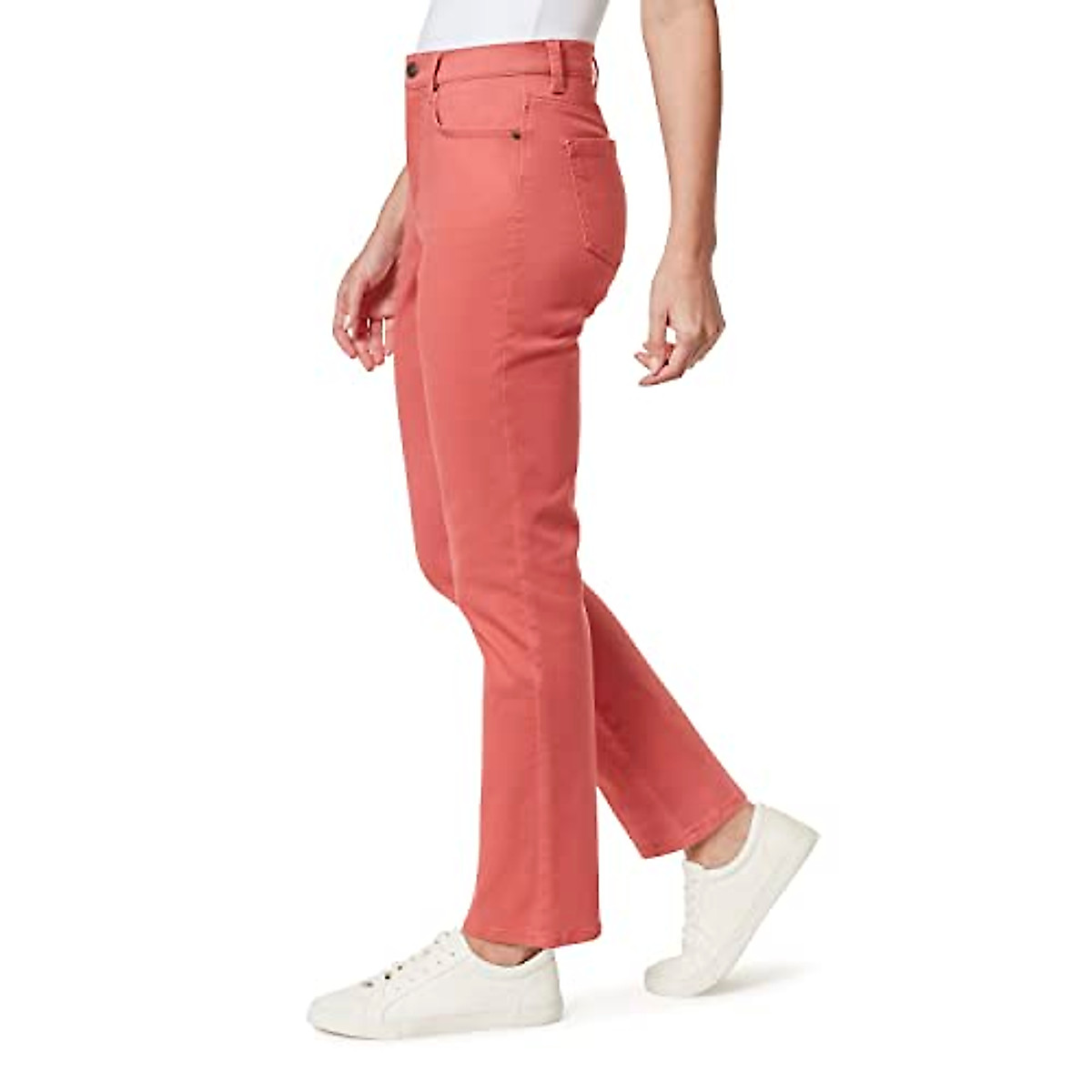 Gloria Vanderbilt Women's Amanda Classic High Rise Tapered Jean Standard, Persimmon, 10