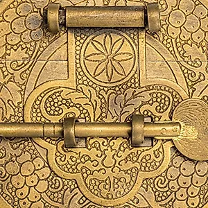 Hardware Philosophy Longevity Brass Plate Chest Box Latch Decorative Hardware 4"