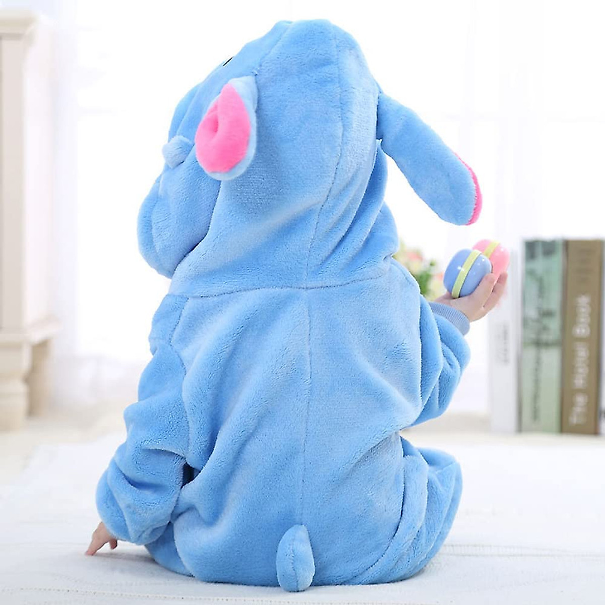 Plustrong Halloween Baby Costume Baby Boys Baby Girls Toddler Outfit Cosplay Romper Costume for Baby(blue stitch,100(18-23M)