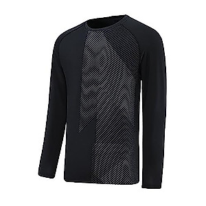 Sauna Shirt for Men Mens Tshirt Breathable Long Sleeve Casual Outdoor Lightweight Athletic Tees True Comfort Trendy Tops Cool Shirts Men Black