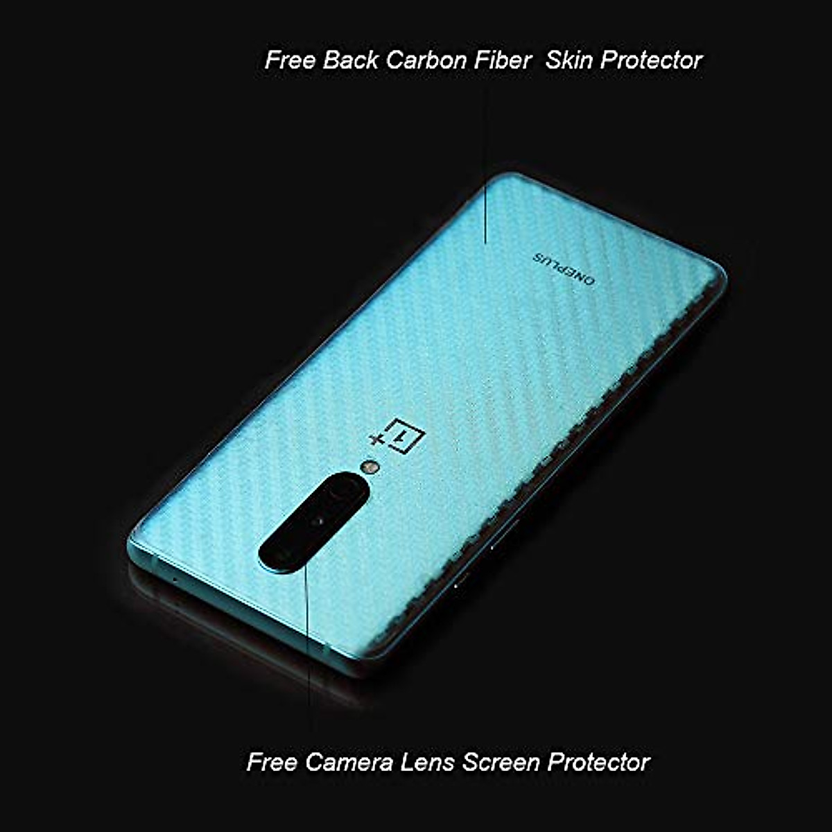Ibywind Screen Protector For OnePlus 8,with 2Pcs Flexible TPU Film,1Pc Camera Lens Protector,1Pc Backing Carbon Fiber Film [Fingerprint Reader,Easy to install]
