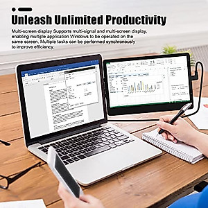 ZTGD 11.6” Laptop Screen Extender - 1366x768 Attachable Portable Monitor for Laptops, Laptop Monitor Extender, Dual Monitor Connected Support PC/Mobile Phone