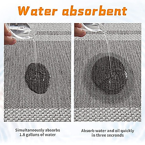 Kitchen Rugs and Mats, 2 PCS Non Slip Cushioned Anti Fatigue Washable Runner Rug with Rubber Backing for Kitchen Floor Front of Sink, Hallway, Laundry Room 17.5"x30"+17.5"x47.5"