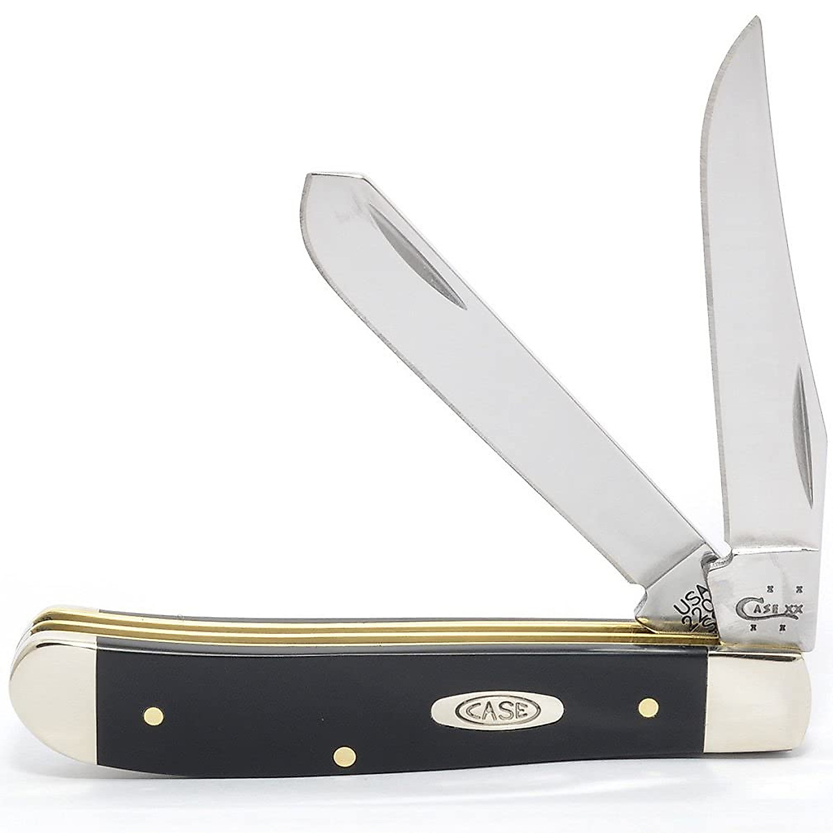 Case WR XX Pocket Knife Black Synthetic Mini Trapper Item #22414 - (2207 SS) - Length Closed: 3 1/2 Inches