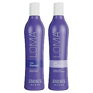 Loma Hair Care Violet Shampoo Violet Conditioner Duo, 12 Fl Oz , 2 Count (Pack of 1)