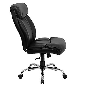 Flash Furniture HERCULES Series Big & Tall 400 lb. Rated Black LeatherSoft Executive Ergonomic Office Chair with Full Headrest