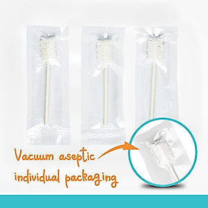 EcoFox Baby Tongue Cleaner [40 Pack] Individually Wrapped & Disposable | Infant & Newborn Babies | Soft Gauze Toothbrush with Paper Handle | Sterilized & Medical Grade Soft Gauze | 0-2 Years Old