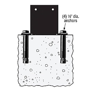 6 PCS Metal 4×4 Post Base Post Base Brackets,Inner Size 3.5"x3.5" Heavy Duty Powder-Coated Post Anchor Matte Black Wood Post Brackets (Black 6pcs)