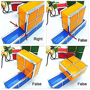 Bitopbi 7 PCS Stackable Night Light 3D Puzzles Toy 7 Colors Magic Blocks Induction Interlocking LED Novelty Desk Lamp Lighting DIY for Teens and Adults Home Deco Great Gift for Birthday