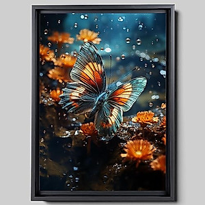 Abstract Painting Buy Canvas Wall Art, Butterfly Painting Art, Butterfly canvas, bedroom Butterfly wall art,Watercolor abstract Butterfly canvas painting