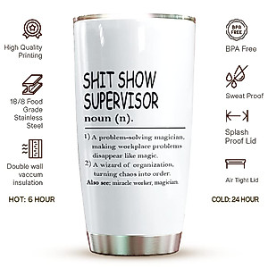 105Centuria Personalized Shot Show Supervisor Meaning Coffee Tumbler, Shotshow Supervisor Cup, Welcome To The Shotshow, Shot Show Supervior Mug, Shot Show 20oz Tumbler With Lid (White 2)