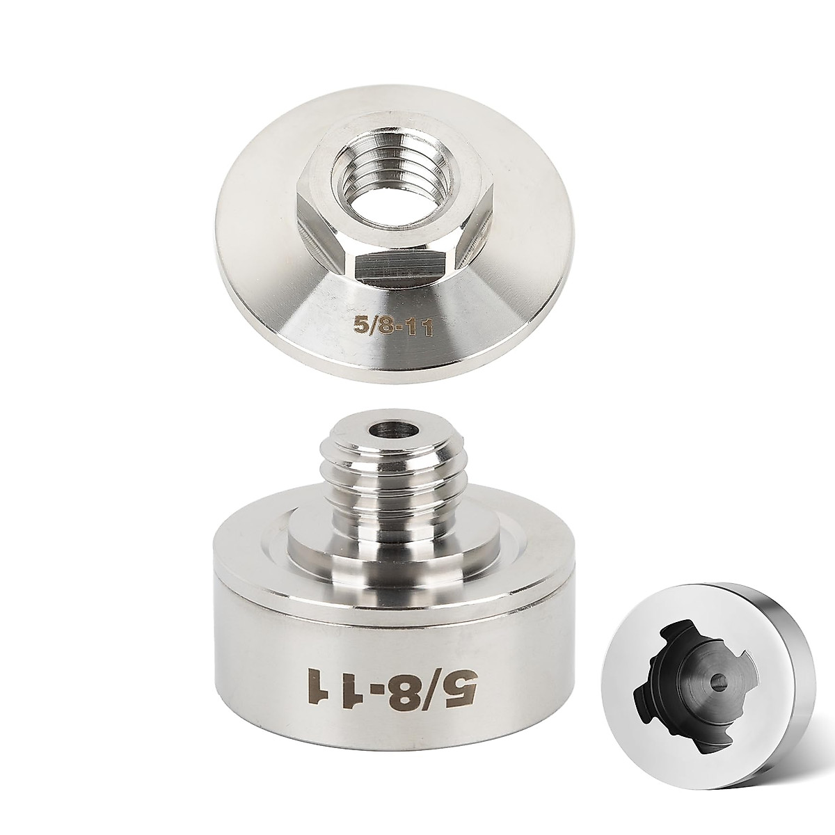 MayCados Adapter for XLOCK to 5/8"-11 Thread Apply to Angle Grinder Cutting Blade Diamond Core Drill Bit Adapter + 5/8-11 Flange Lock Nut