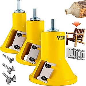 VEVOR Tenon Cutter, 1"/25.4mm & 1.5"/38mm & 2"/50.8mm, with Dual Straight Blades & Button Screws Home Master Kit, Premium Aluminum & Steel Log Furniture Cutter, Commercial Starter’s Tool for Home DIY