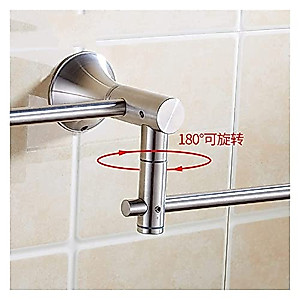 Towel BAR Rack Towel Rail Towel Bar Holder Bathroom Rotating Towel Bar 304 Stainless Steel Brushed Single Pole Double Pole Towel Rack Kitchen Hanging Rod