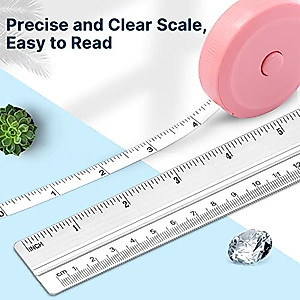 Tape Measure, 5 Pack Measuring Tape for Body Measurements Weight Loss, Retractable Sewing Fabric Cloth Tailor Waist Soft Small Pink Tape Measure Body Measuring Tape, 150cm/60inch