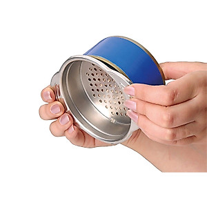 Stainless Steel Food Can Strainer Sieve Tuna Press Lid Oil Drainer Remover, Unique No-Mess Dishwasher Safe Design