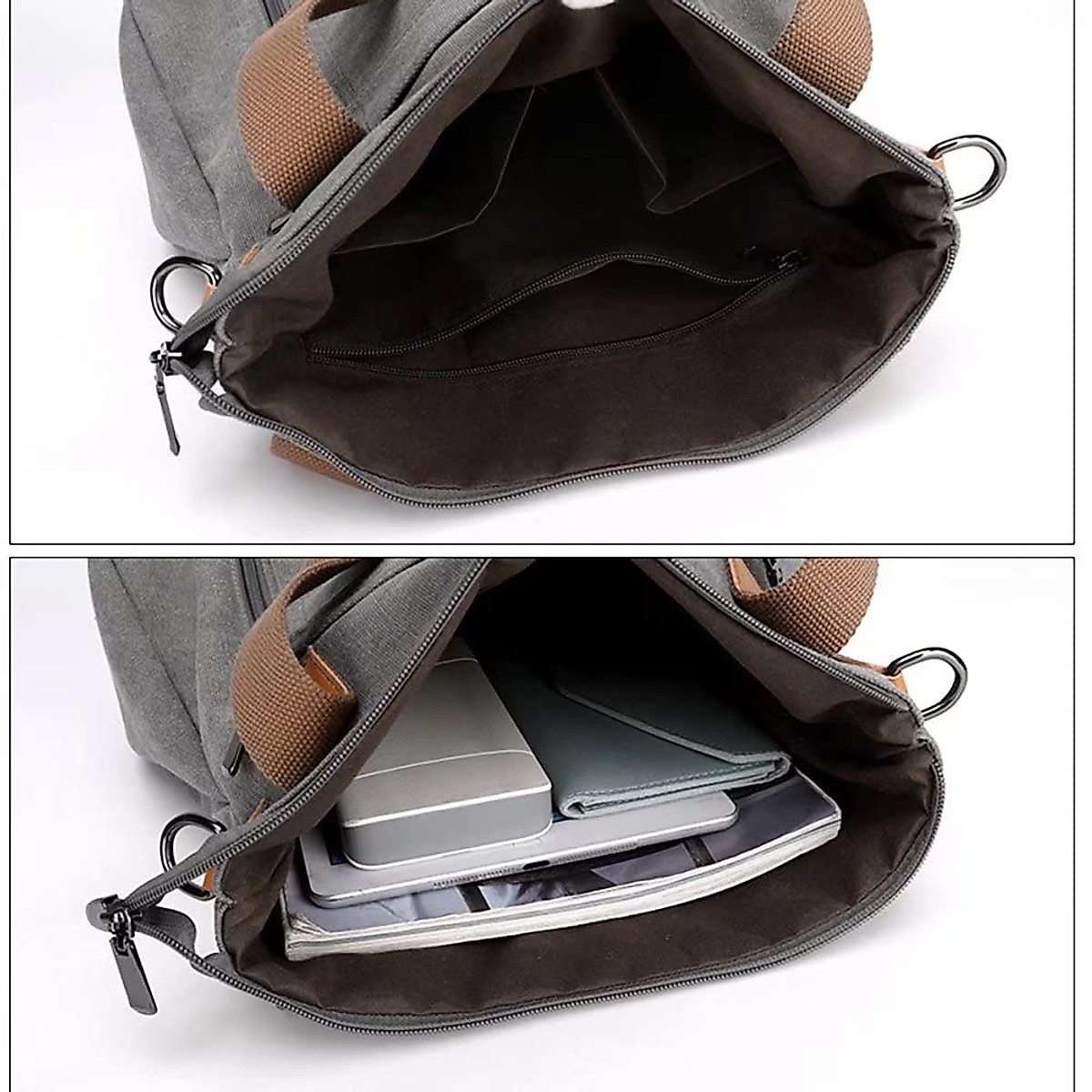 SULCET Canvas Handbag for Women Cloth Tote Shoulder Purses Hobo Casual Crossbody Bag Large Top Handle Shopper Bag