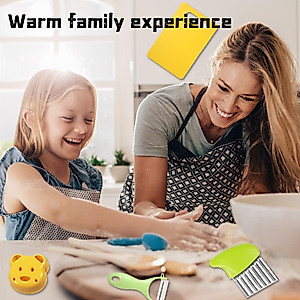 28 Pcs Plastic Toy Kitchen Tools Sets for Kids - Safe Knives Set with Cutting Board,Crinkle Serrated Edges/Wooden Cutter, Fruit Vegetable Mold/Peeler, Kids Knifes for Cooking with Protective Clothing