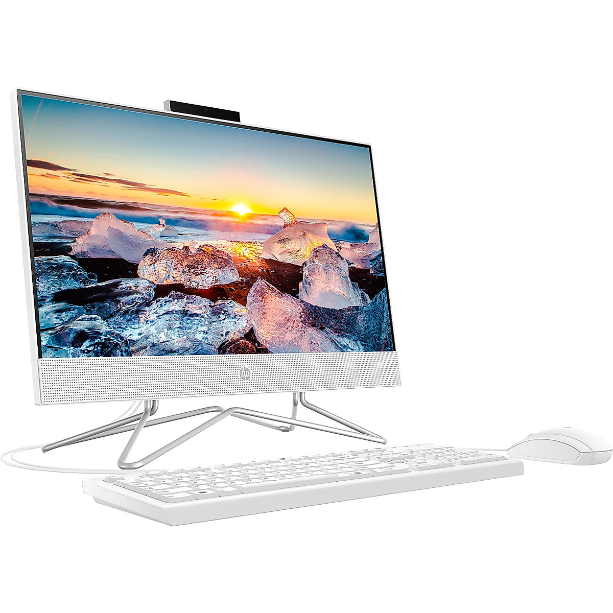 HP 2022 All-in-One Desktop, 21.5" Diagonal FHD (1920 x 1080) Display, Intel Duel Core Celeron J4025 Processor, Webcam, WiFi-AC, Bluetooth, HDMI, White, Windows 11 (16GB RAM | 512GB SSD)