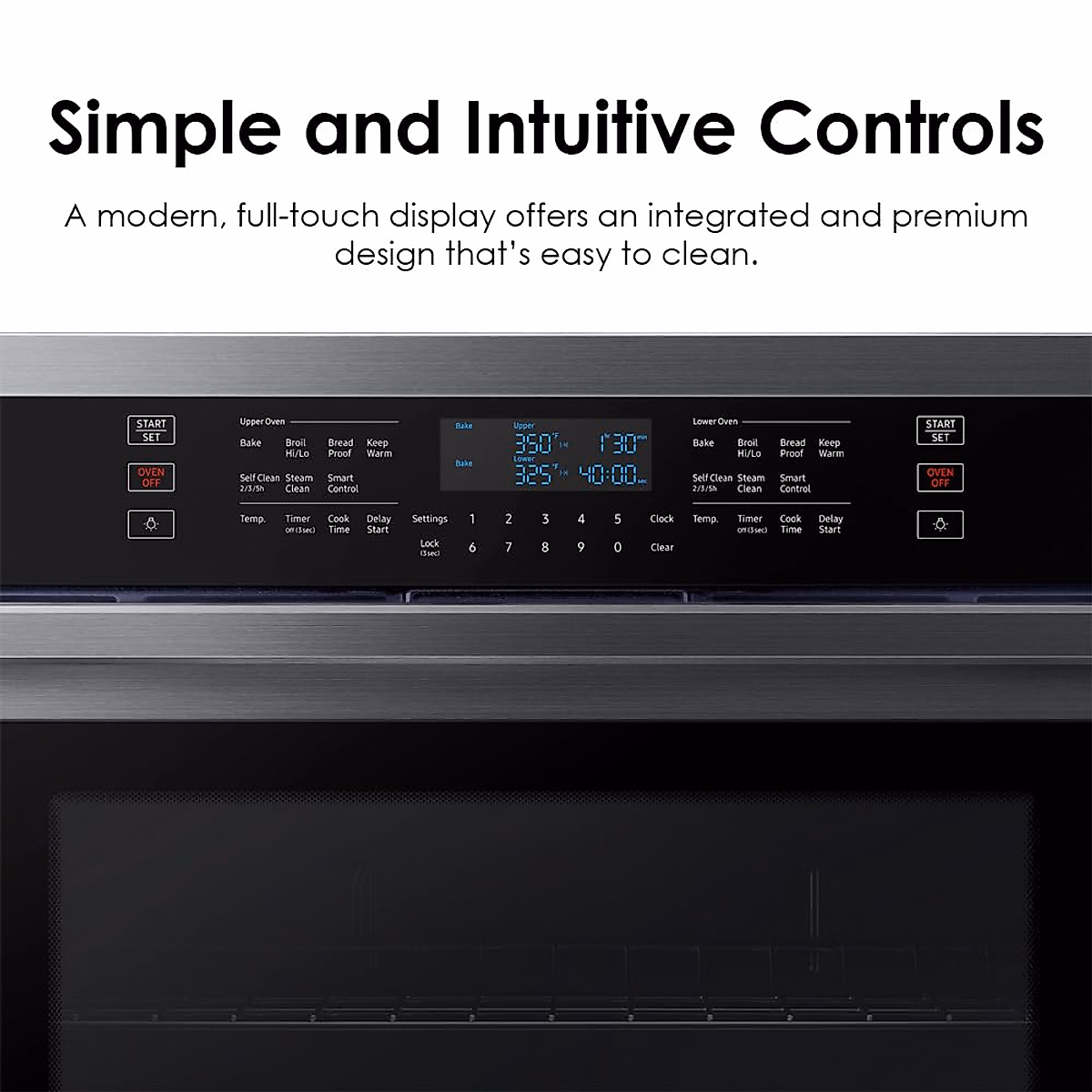 SAMSUNG 30" Smart Single Wall Oven, Black Stainless Steel, NV51T5511SG/AA