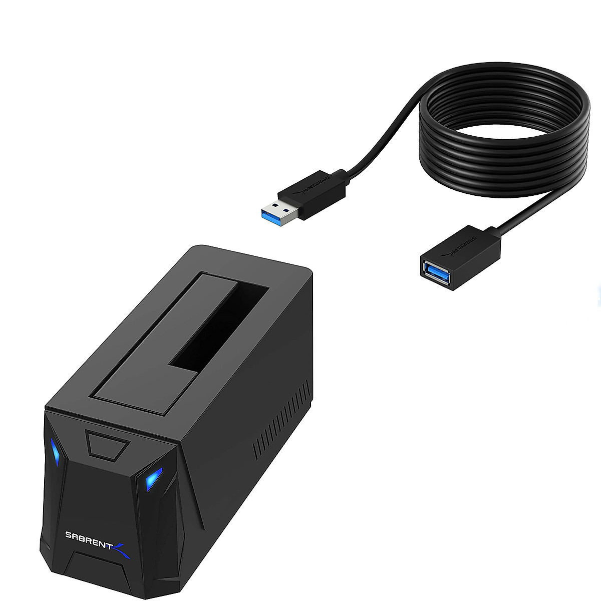 Sabrent USB 3.0 to SATA External Hard Drive Docking Station + 22AWG 10 Feet USB 3.0 Extension Cable