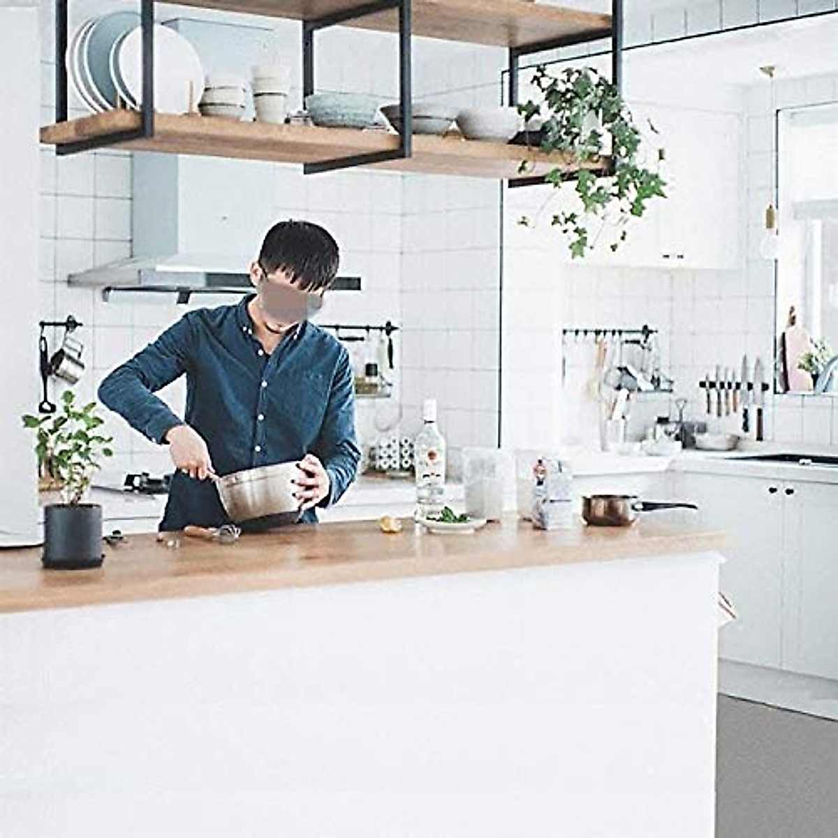 NERDOH Ceiling Shelf Brackets 2 Layer,Hanging Wooden Ceiling Shelf Wine ...