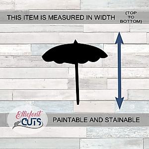 Beach Umbrella Wooden Cutouts for crafts, Laser Cut Wood Shapes 5mm thick Baltic Birch Wood, Multiple Sizes Available