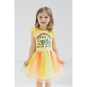 Sesame Street Bert and Ernie Big Bird Cookie Monster Infant Baby Girls Tulle Dress Yellow 18 Months