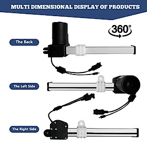 Kroshine Power Recliner Motor Replacement with Cord Model ML8-145 Linear Actuator for Sofa Lift Chair Couch Massage Seat Bed, Aluminum