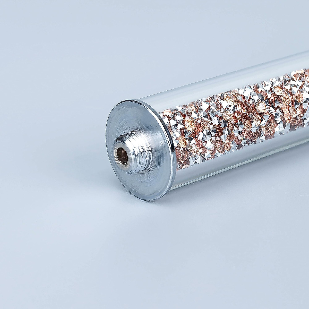 Hochance Pink Crystal Standing Paper Towel Roll Holder Countertop Weighted Rack,Glam Cute Bling Rhinestone Jeweled Diamonds Modern Decoration Christmas Housewarming Gifts for Kitchen Home Bar