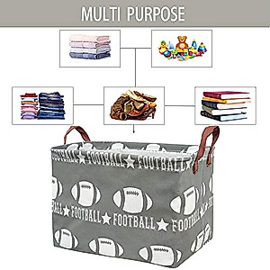 BOOHIT Rectangular Storage Basket, Nursery Hamper, Canvas Fabric, Waterproof PE Coating, Lightweight and Durable, 15.35 in L x 9.8 in W x 8.67 in H