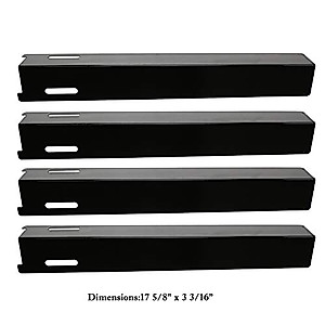 Hisencn Repair kit Grill Parts for Perfect Flame GSC3318, GSC3318N Gas Grill, Replacement Stainless Steel Straight Burner Tube Flavorizer Bar, Porcelain Steel Heat Plate Tent Shield