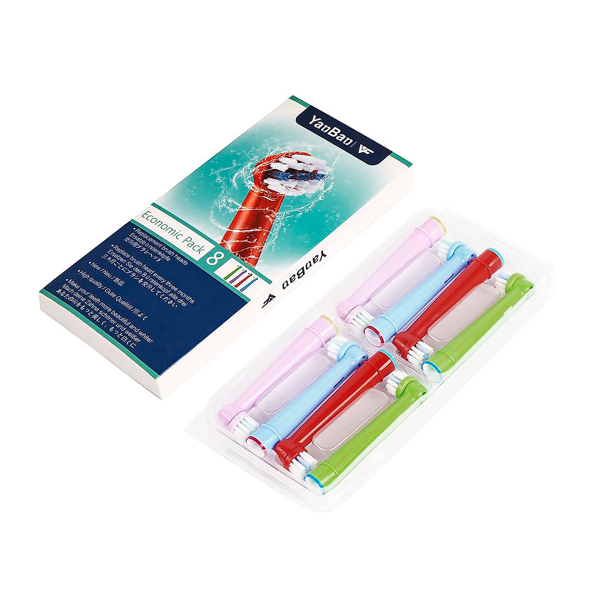 VINFANY 8PCS Kids Electric Toothbrush Heads for Oral B, Replacement Brush Heads for Kids Brush Heads Compatible with Professional Care, Advanced Power