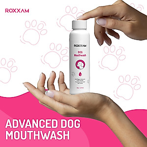 ROXXAM Dog Mouthwash: Advanced Dental Care Water Additive for Dogs | Keep Dog Breath Fresh and Teeth Clean | Supports Gum Health | Eliminates Bad Breath, Whitens Teeth, Prevents Cavities