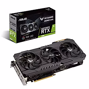 ASUS TUF Gaming NVIDIA GeForce RTX 3090 OC Edition Graphics Card- PCIe 4.0, 24GB GDDR6X, HDMI 2.1, DisplayPort 1.4a, Dual Ball Fan Bearings