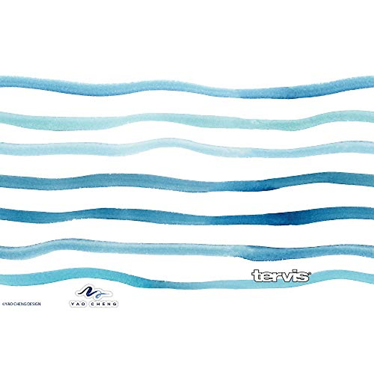 Tervis Yao Cheng Sea Stripe Triple Walled Insulated Tumbler Travel Cup Keeps Drinks Cold & Hot, 20oz Legacy, Stainless Steel