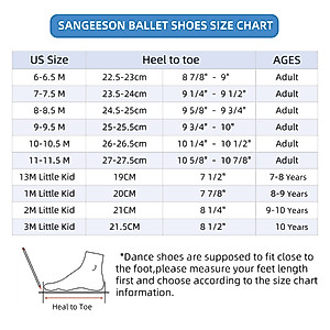 SANGEESON Ballet Shoes for Women(Leather Full Sole, Arch Support, Breathable), Jazz Shoes, Ballerina Shoes, Dance Shoes Women for Beginner, X, Size 8-8.5, Black