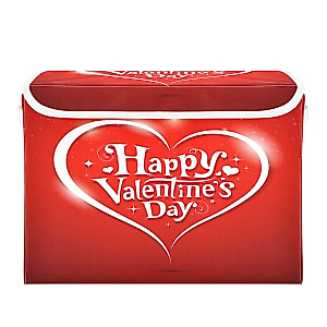 senya Storage Bins with Lids Foldable Storage Baskets Storage Cubes Collapsible Closet Organizer Containers with Cover Happy Valentine's Day for Home Office Organizer Closet, Shelves, Toy, Nursery