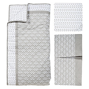 Trend Lab Art Deco 3 Piece Crib Bedding Set, Can Be Used As A Blanket Or A Playmat for Tummy Time, Includes Quilt, Fitted Crib Sheet and Skirt