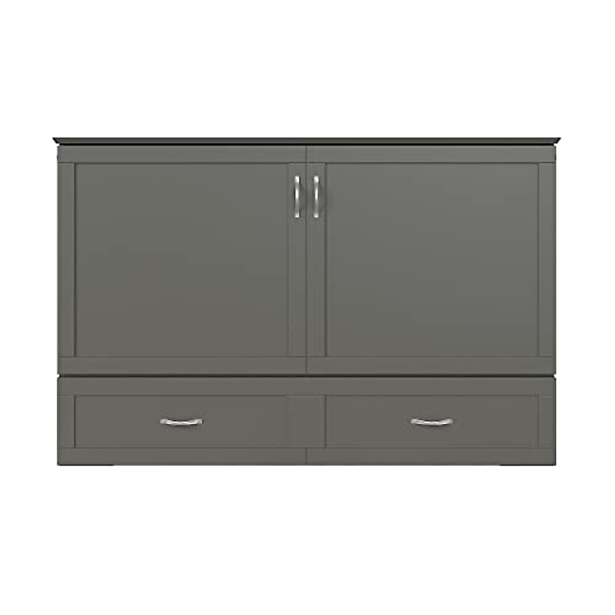AFI Hamilton Murphy Bed Chest with Charging Station & Mattress Queen Grey