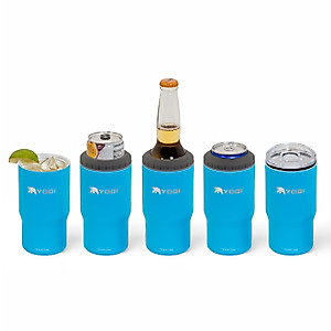 YOGI Voyager One All-In-One Tumbler Can Bottle Cooler 12 oz Blue