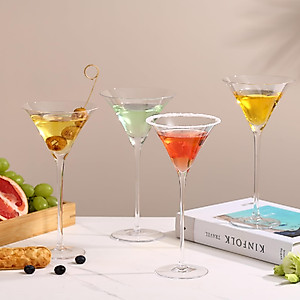 YY Martini Glasses Set of 2-8.5oz Bar Glasses, Crystal Tall Coupe Cocktail Glass with Stem for Martini, Manhattan, Margarita & Cocktails