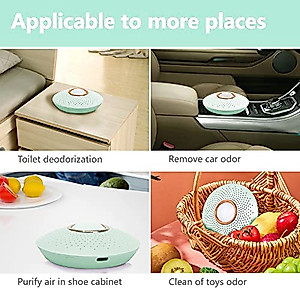 WARMON Refrigerator Deodorizer,Portable USB Rechargeable Refrigerator deodorizer, Outperforms Than Baking Soda and Charcoal Bags,Fridge and Freezer Odor Absorber to Keep Food Fresh Longer(Green)