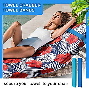 4 Pack Towel Bands for Beach, Pool & Cruise Chairs, The Better Towel Chair Clips Towel Holder Beach Towel Clips