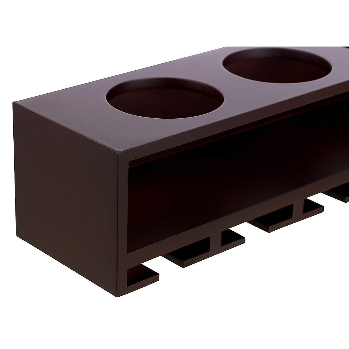 kieragrace Claret Wine Bottle & Glass Holder Shelf - Espresso, 22.5" x 5.5"