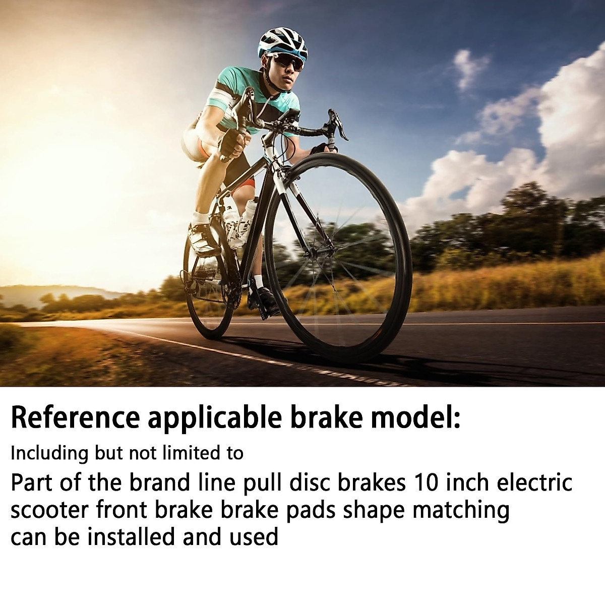 Electric Bike Brake Pads, Bicycle Disc Brake Pads Resin Semimetal for Cycling Bicycle MTB