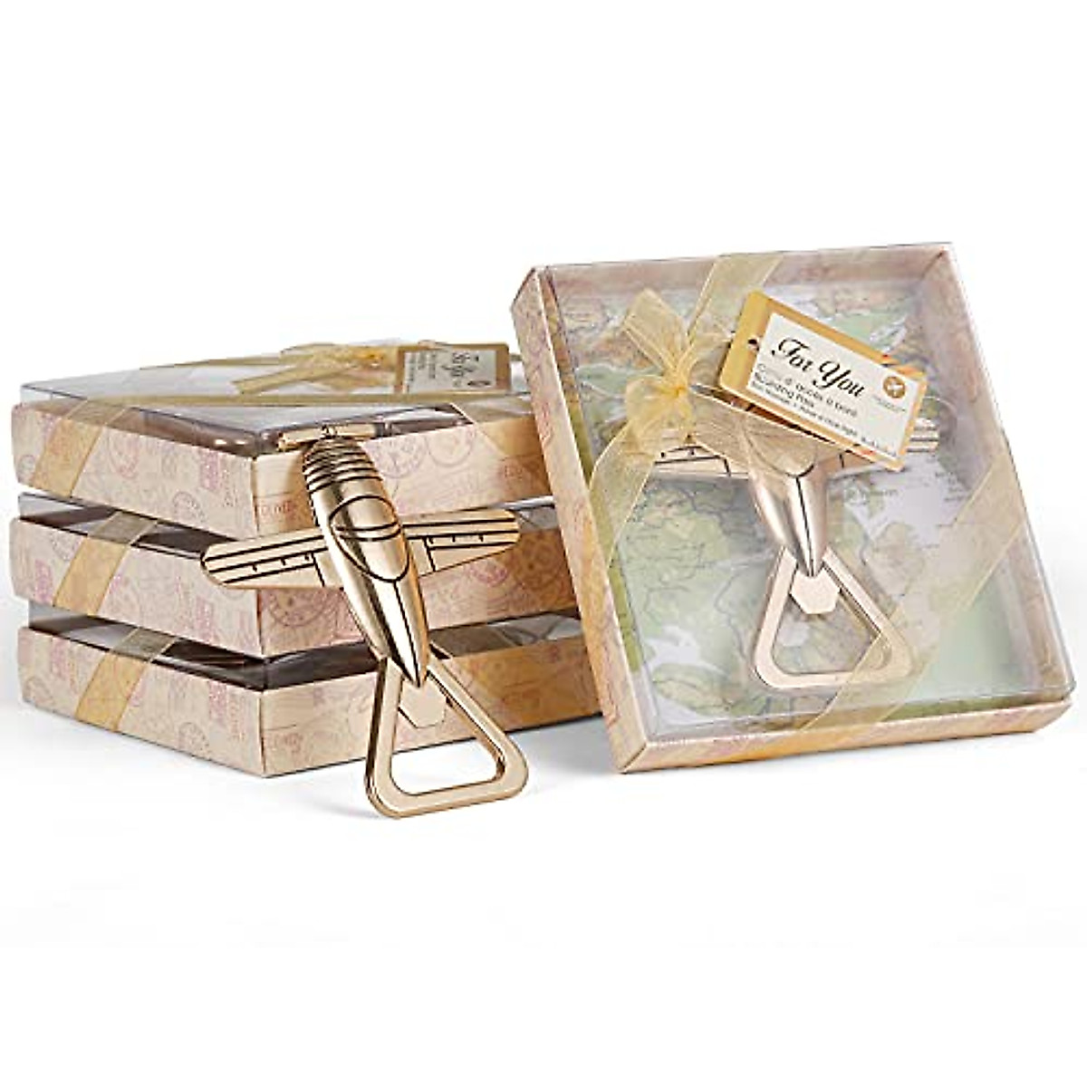 18 Pack Airplane Beer Bottle Opener Party Favor for Guests,Let the Adventure Begin Bottle Openers for Travel Theme Wedding Favor,Baby Shower Favor,Bridal Shower Party Favors/Souvenirs